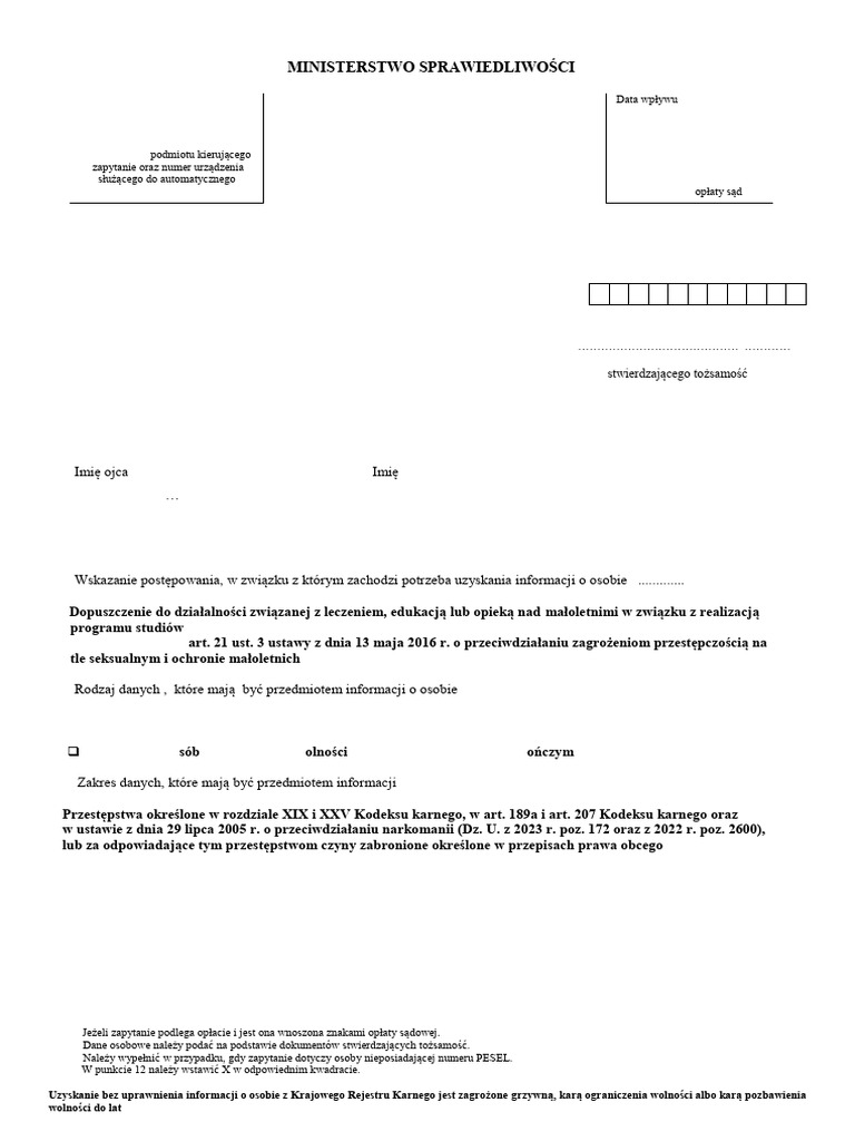 Wniosek - Do Pobrania | PDF