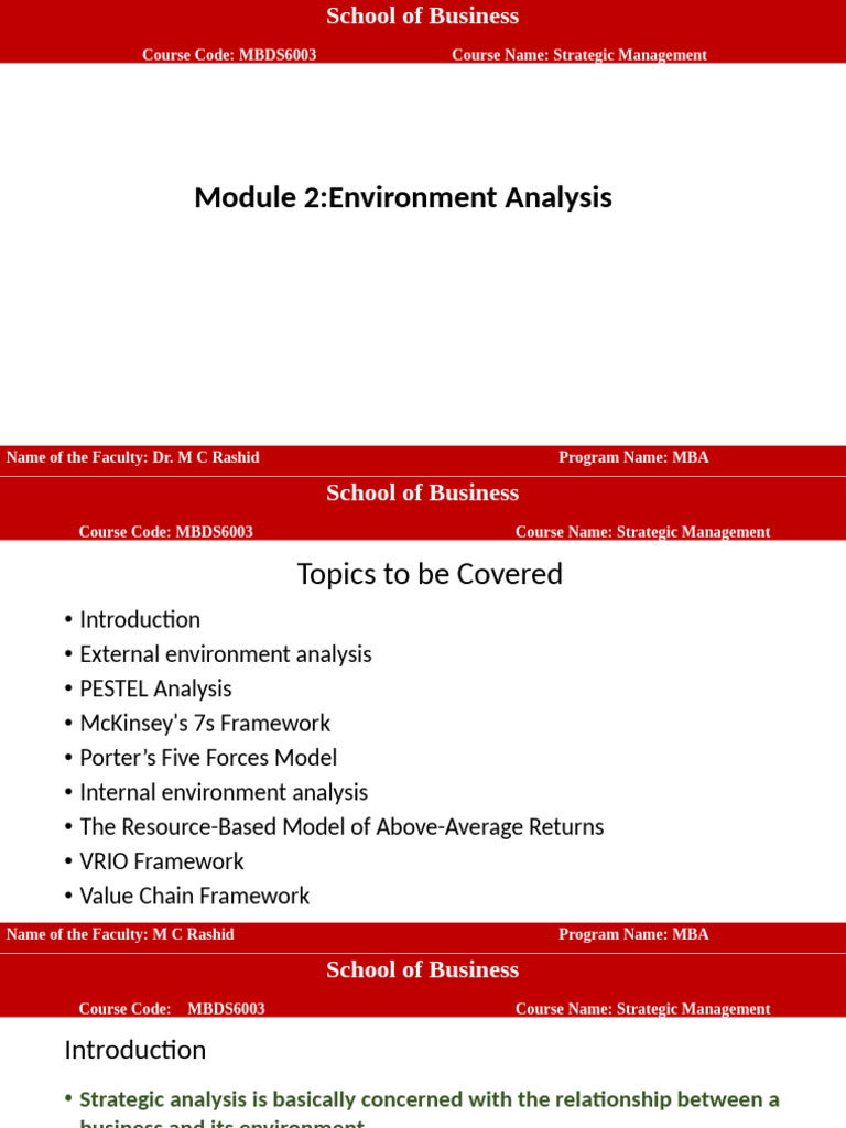 Module 2 PPT | PDF | Strategic Management | Business