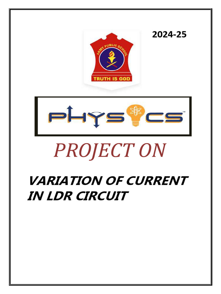 phy project 2026 | PDF | Electrical Resistivity And Conductivity | Electrical Resistance And ...