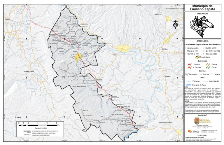 Mapa De Localidades En Emiliano Zapata Pdf Geografía Geofísica