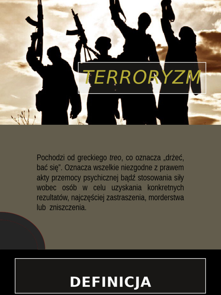 Terroryzm - Klasa 1 Go3 | PDF