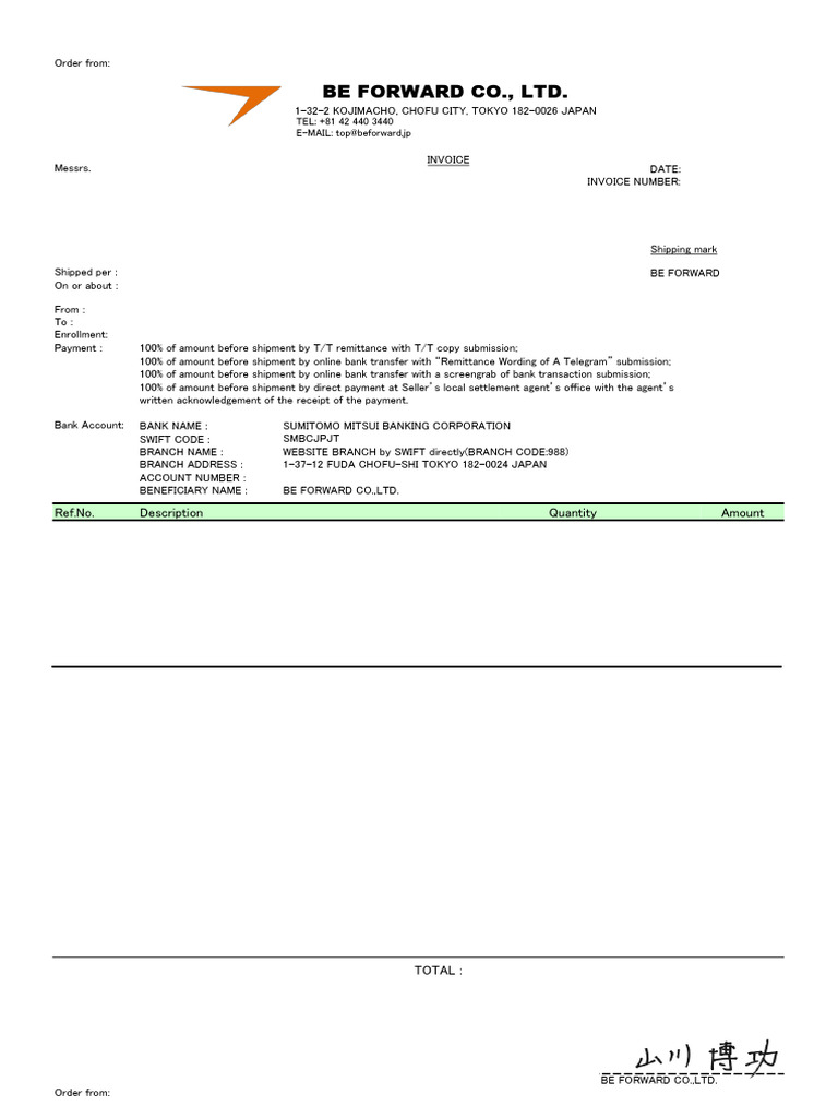 3128509INVOICE | PDF | Motor Vehicle | Cars Of Japan