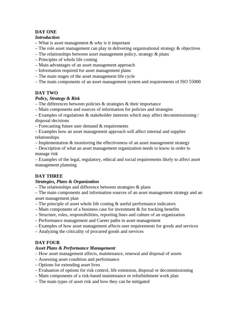 ISO 55000 - Asset Management | PDF | Asset Management | Risk