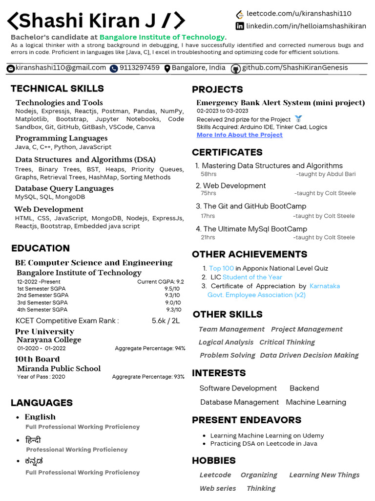 Shashi Kiran J 25 - 09 - 2024 | PDF | Web Development | Machine Learning