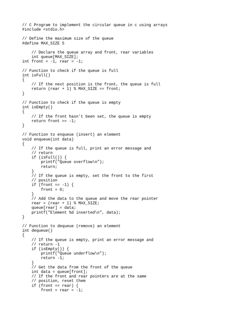 Circular Queue | PDF