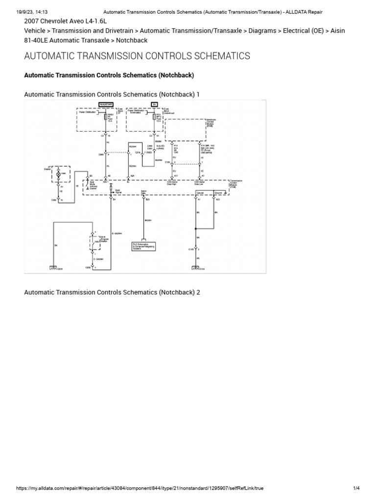 Automatic Transmission Controls Schematics (Automatic Transmission ...