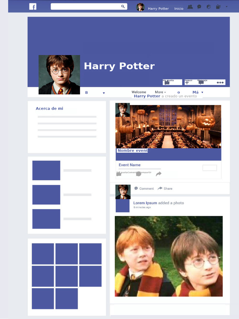 Plantilla de Facebook | PDF