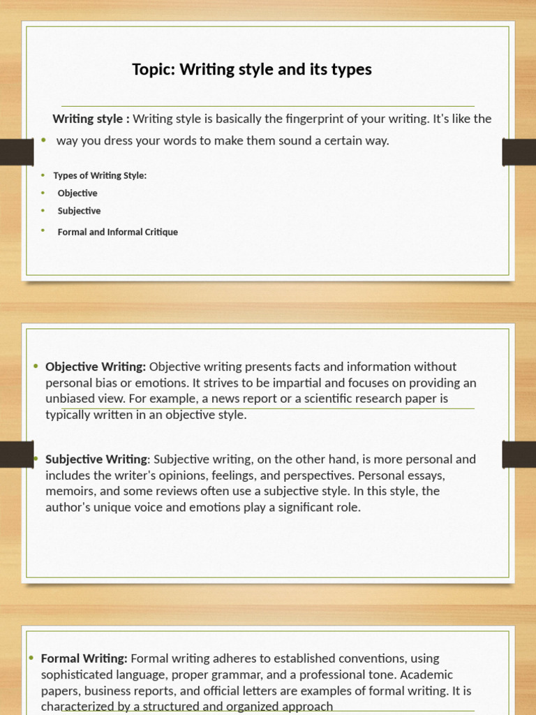 3 - 10 - WRITING STYLES Types Listening 24032024 022719am | PDF ...