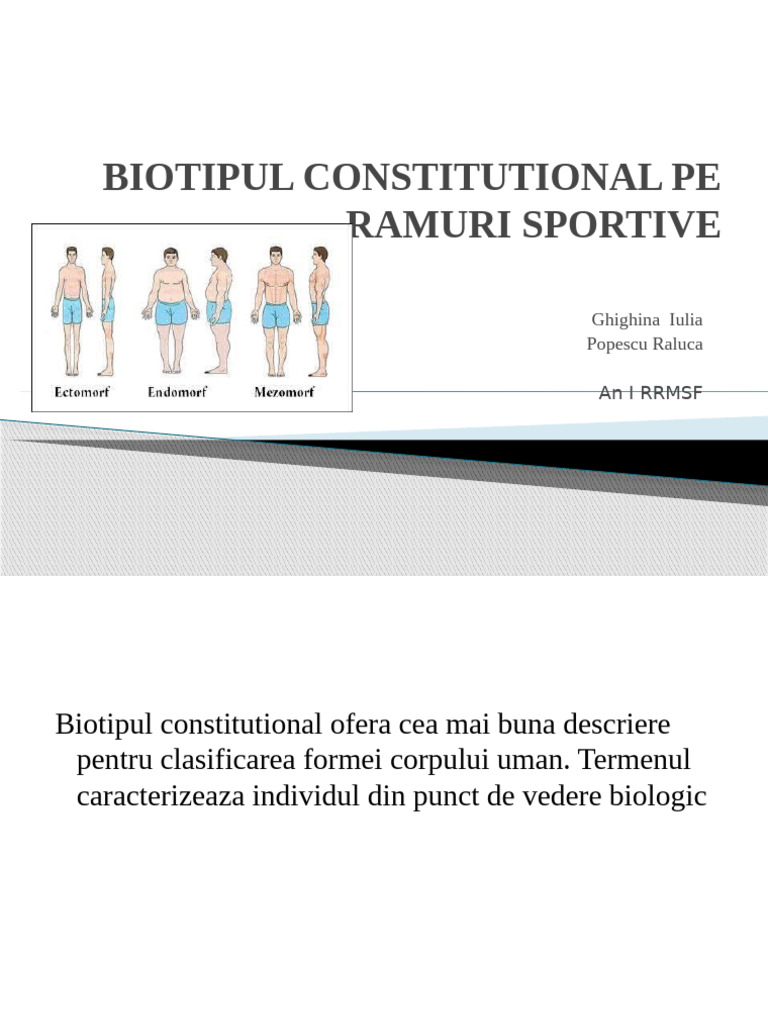Biotipul Constitutional Pe Ramuri Sportive | PDF