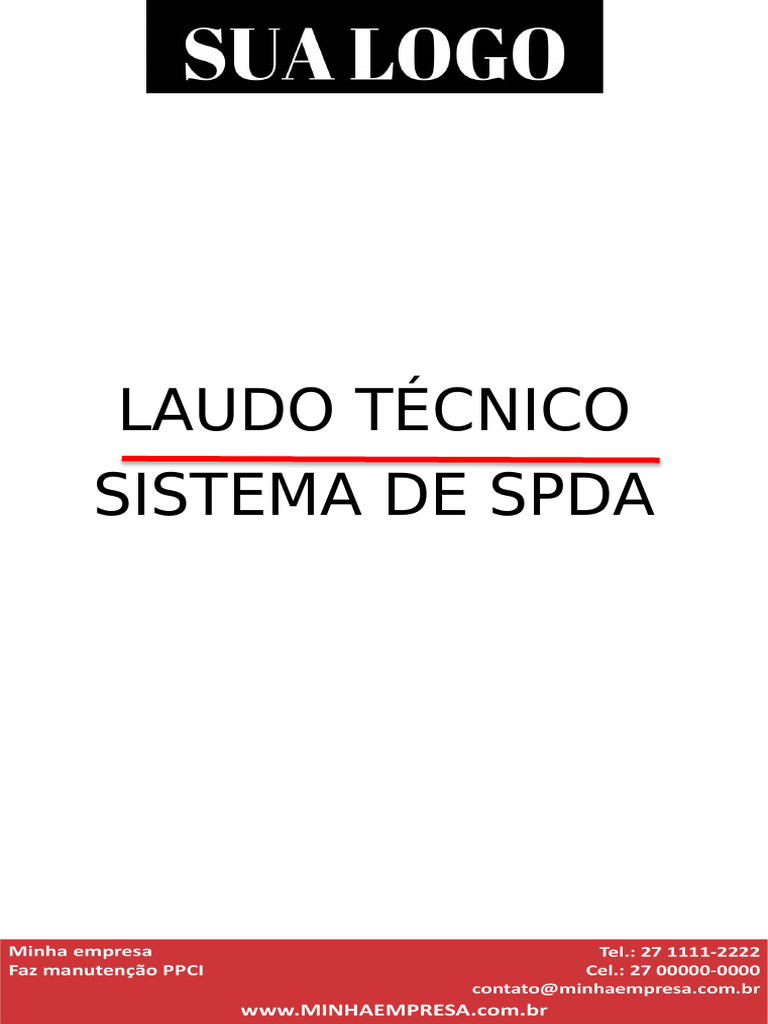 MODELO-LAUDO TÉCNICO SPDA - COMPLETO | PDF | Engenharia Elétrica ... MODELO-LAUDO TÉCNICO SPDA - COMPLETO | PDF | Engenharia Elétrica ...