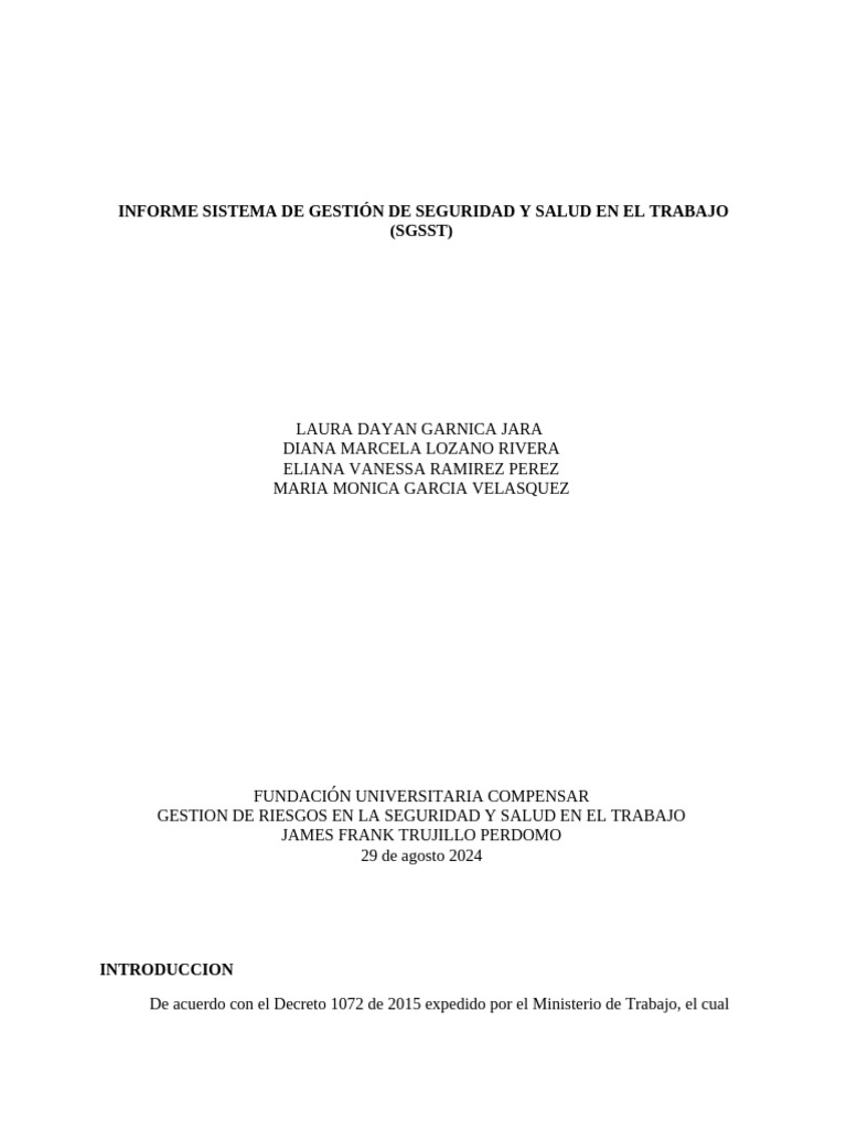 Estructura SG-SST Phva 1072 | PDF | Valores
