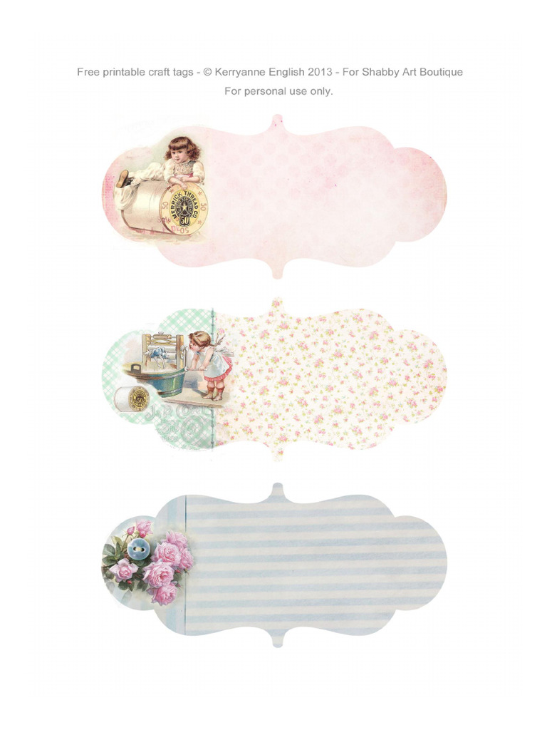 Printable-Craft-Room-Tags-by-Shabby-Art-Boutique | PDF