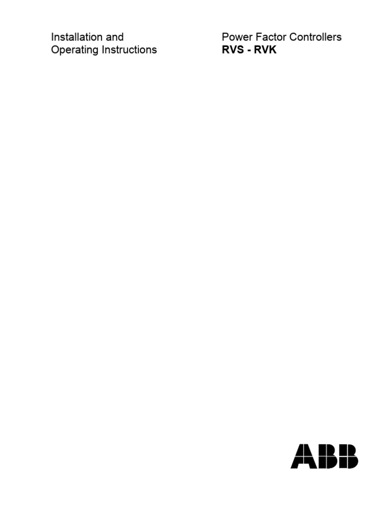 PowerFactorController_RVS-RVK | PDF | Ac Power | Capacitor