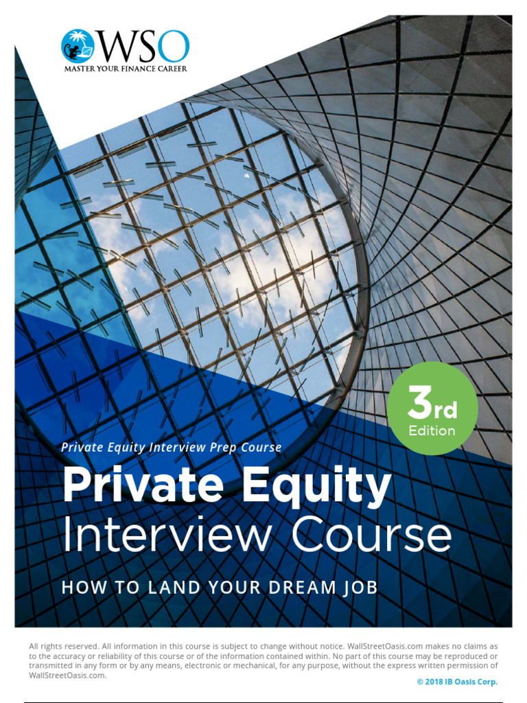 WSO PE Interview Guide | PDF | Leveraged Buyout | Venture Capital