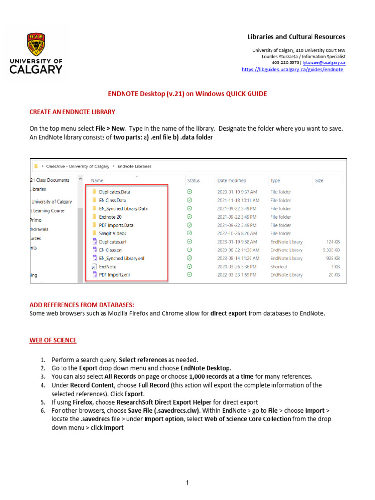 EndNote Desktop On Windows Class Handout | PDF | System Software ...
