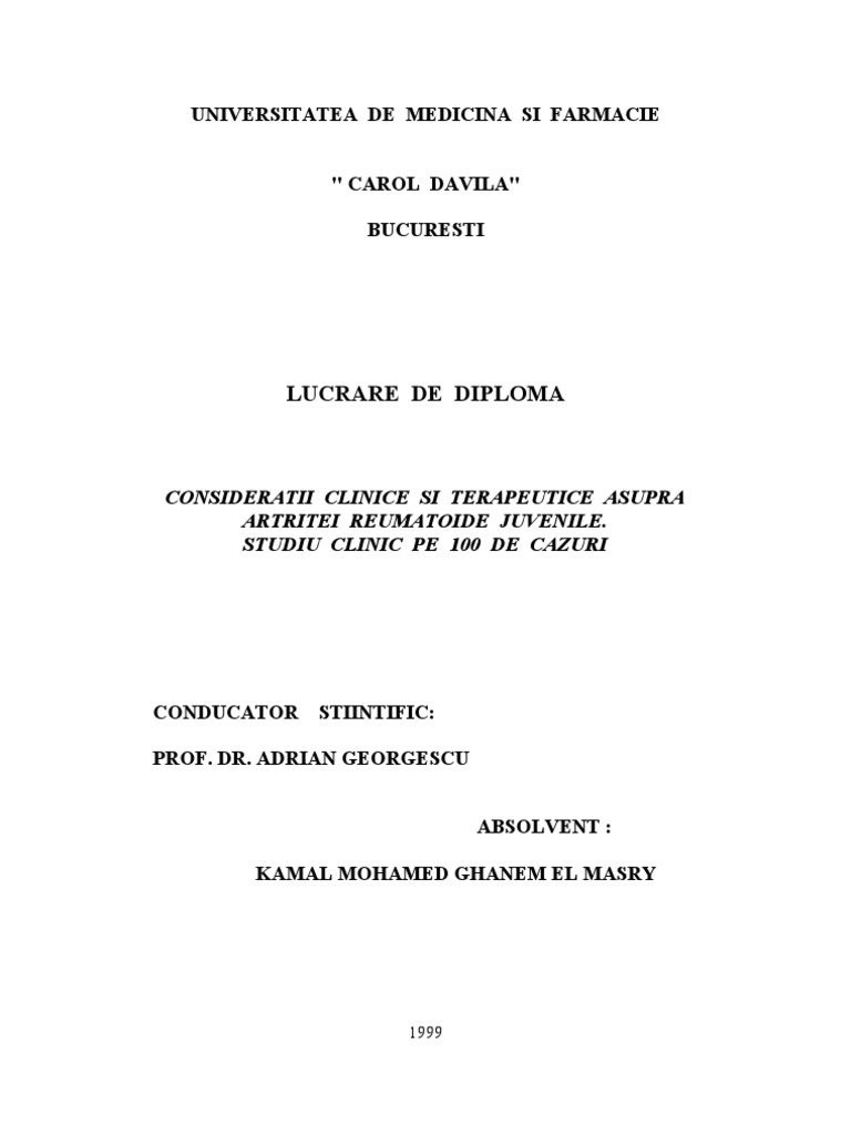 Artrita Reumatoida Juvenila | PDF