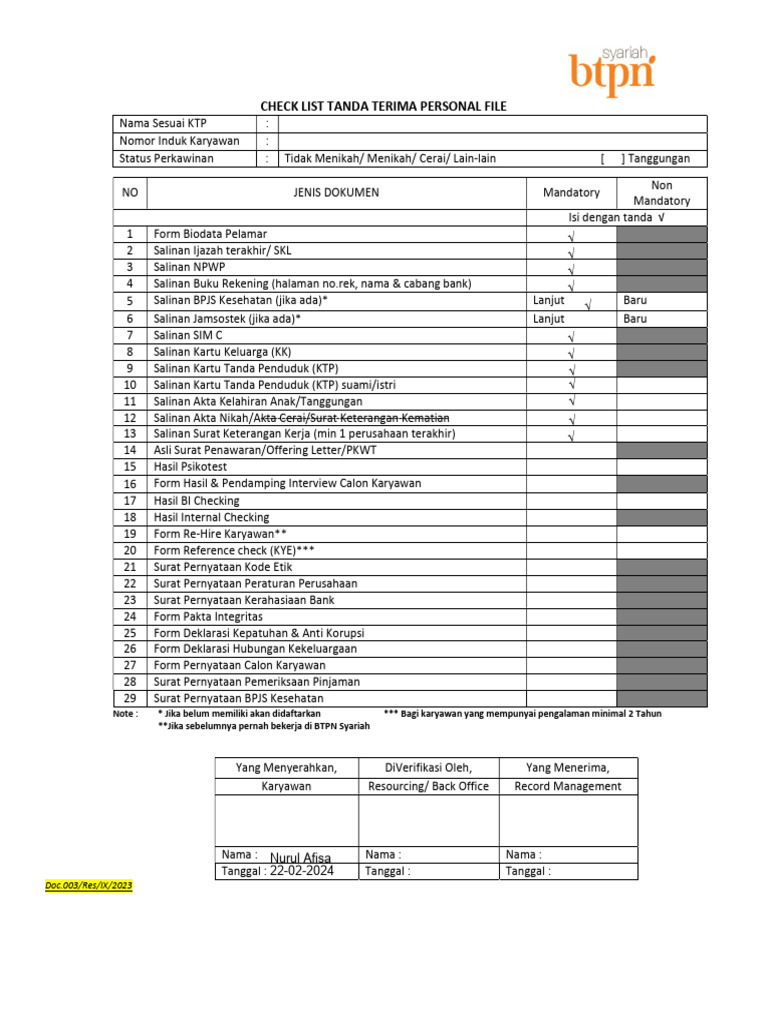 Refreshment Fix Checklist | PDF