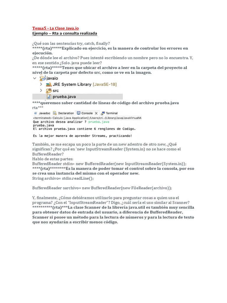 Manejo de Errores y Lectura en Java | PDF