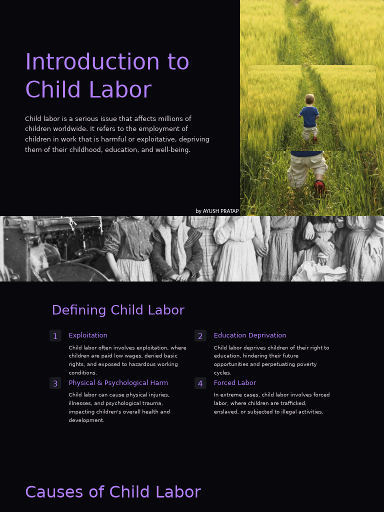 Introduction To Child Labor | PDF | Child Labour | Poverty