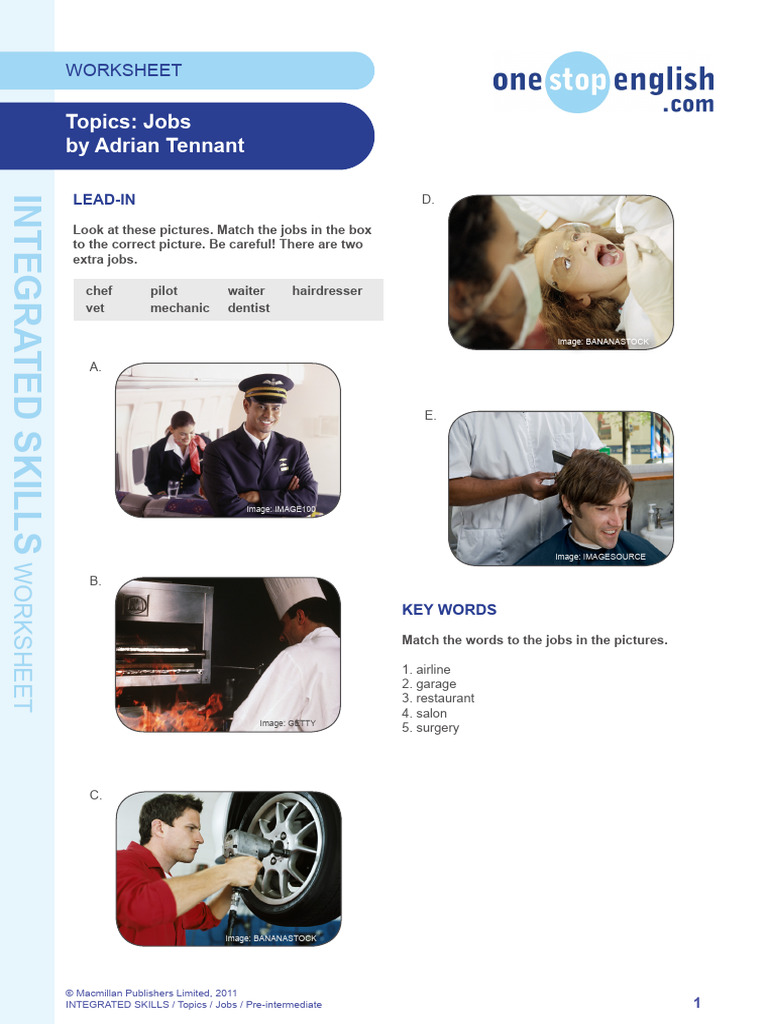 Topics Jobs Pre Intermediate Removed | PDF | Advertising | Human Communication