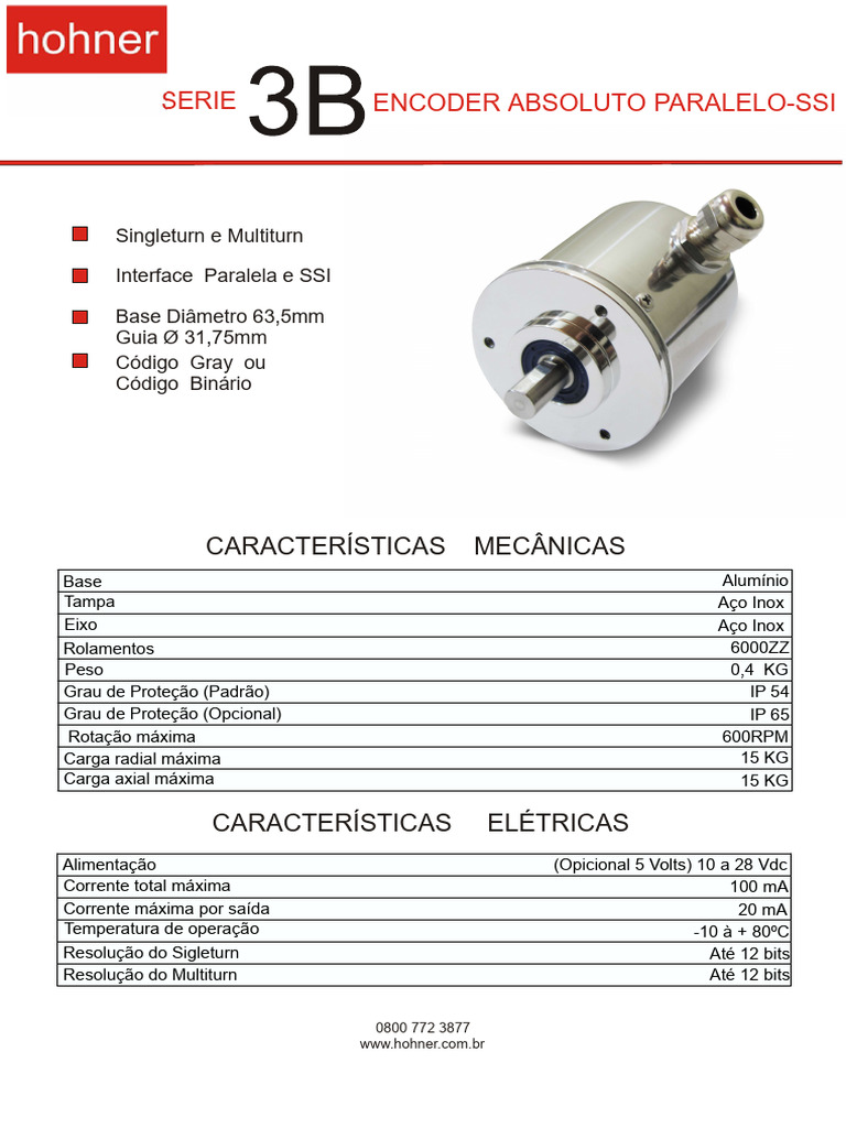 Encoder Absoluto Serie Paralelo 3B | PDF | Informática | Eletricidade