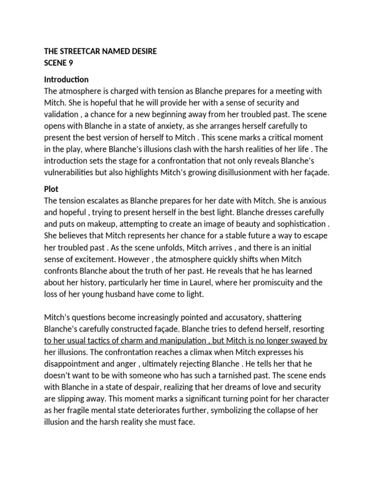 The Streetcar Named Desire Scene 9 | PDF | Psychology