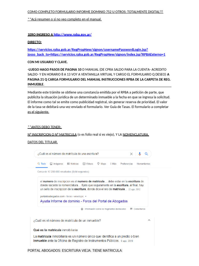 5-Como Completo Form. Inf. Dominio 752 | PDF