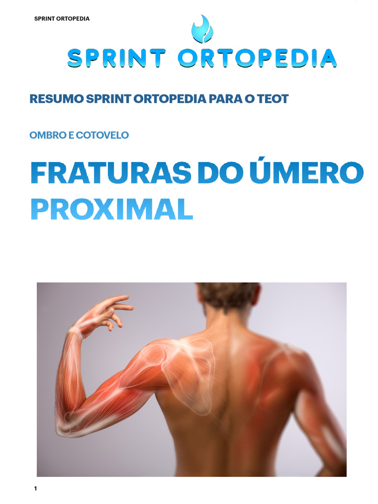 Resumo para o TEOT - Sprint Ortopedia-Fraturas Do Úmero Proximal | PDF ...