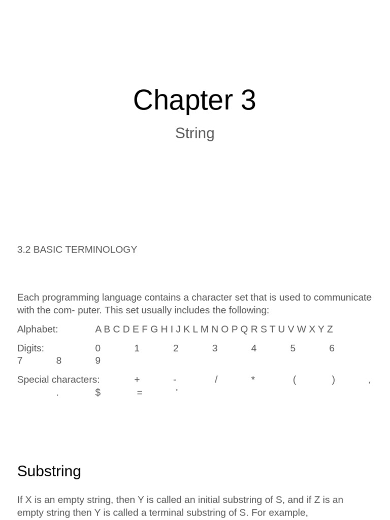 Chapter 3 | PDF | String (Computer Science) | Time Complexity