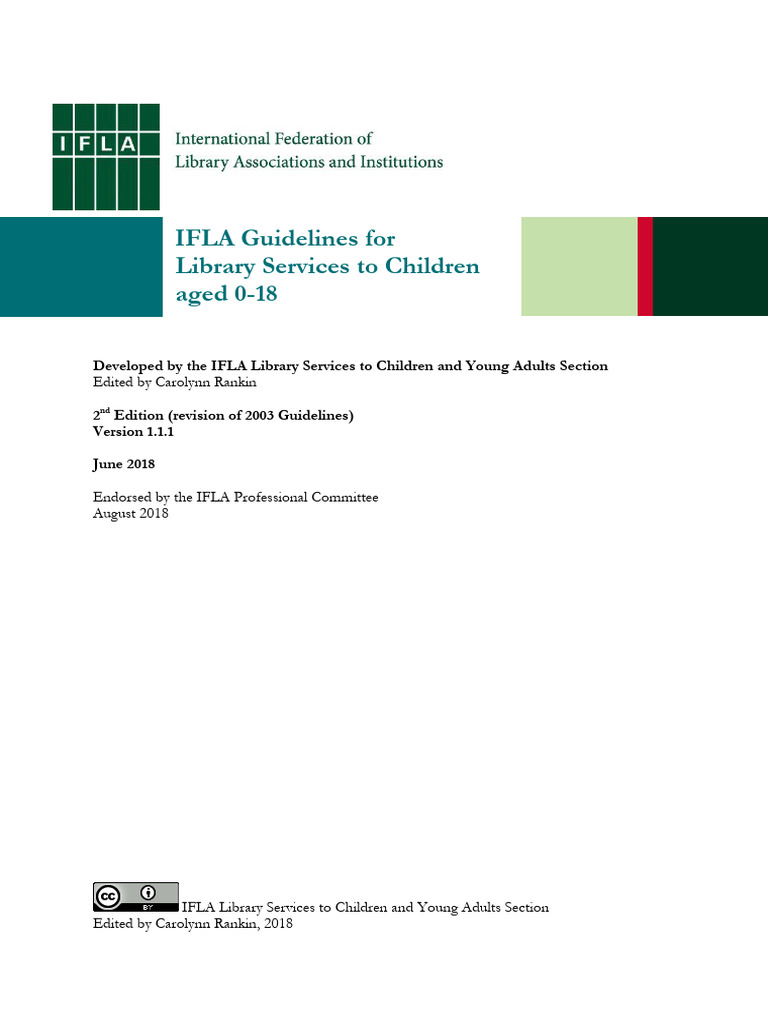 IFLA Guidelines for Children's Libraries | PDF | Libraries | Librarian
