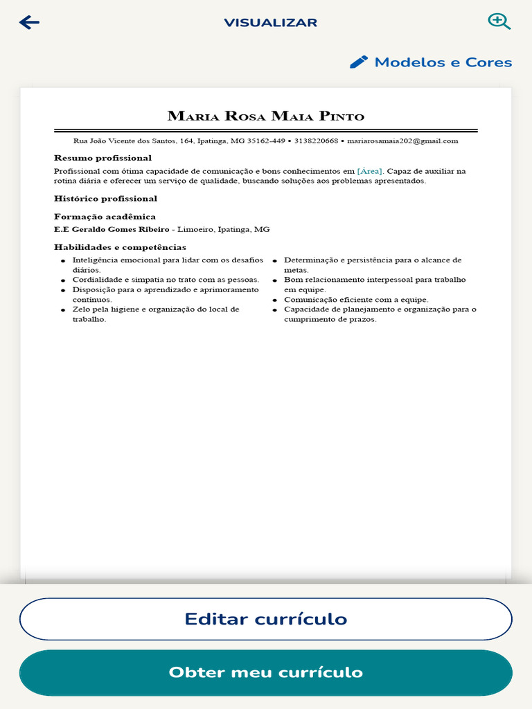 Finalizar Currículo - Meu Currículo Perfeito | PDF