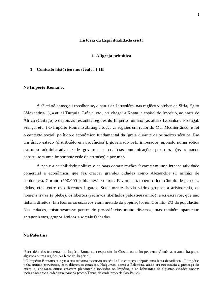 HE 1 - A Igreja Primitiva C | PDF | Eucaristia | Jesus