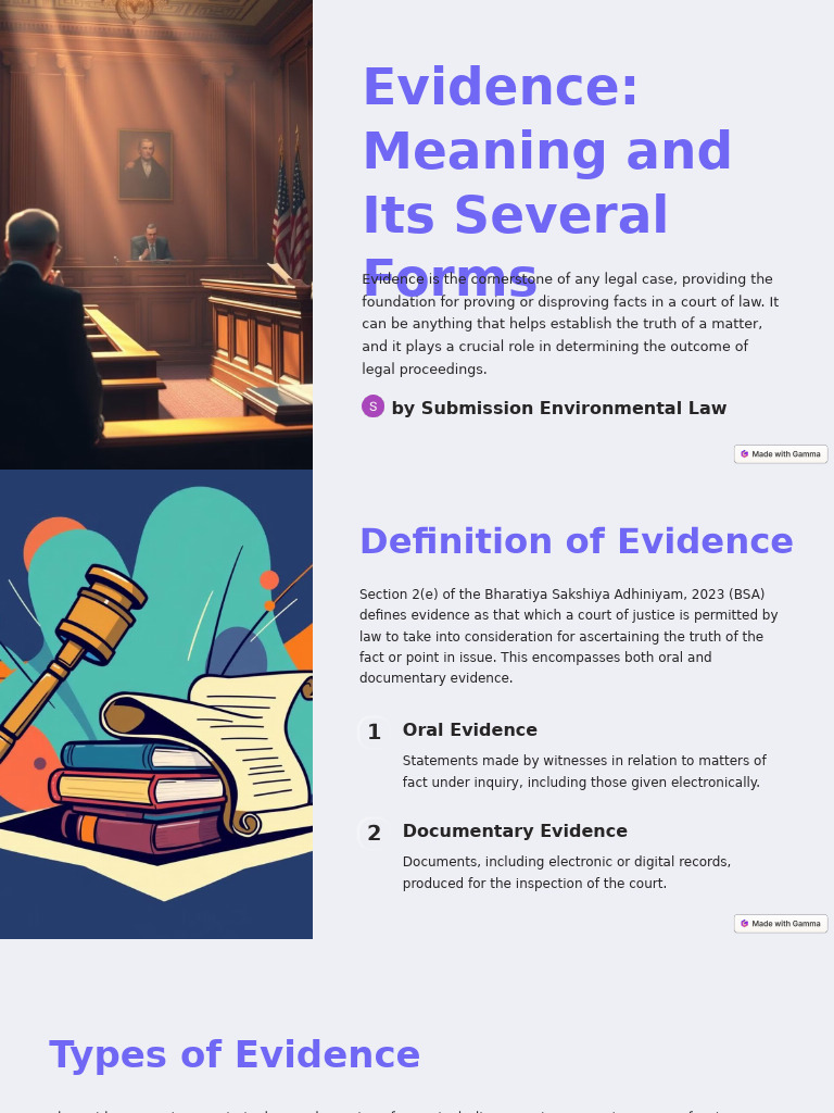 Understanding Types of Legal Evidence | PDF | Expert Witness | Witness