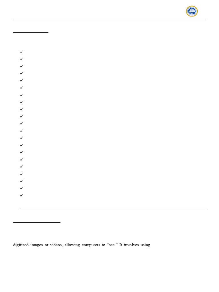CV Unit 1 | PDF | Computer Vision | Image Segmentation