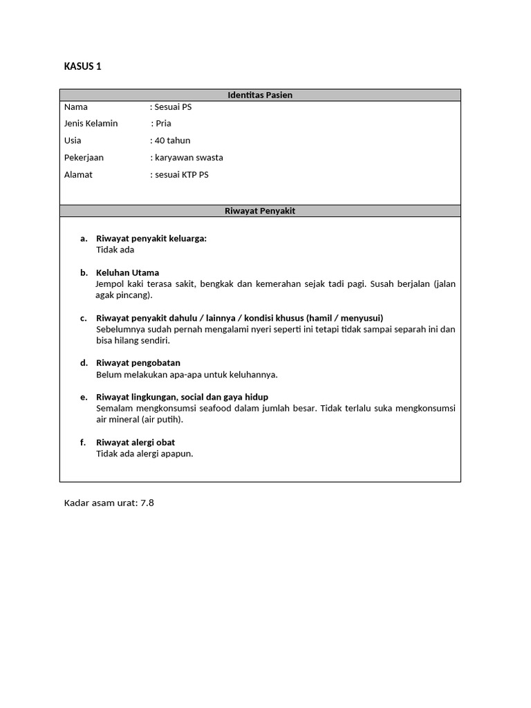 Kasus 1 Musculoskeletal - KPJ | PDF