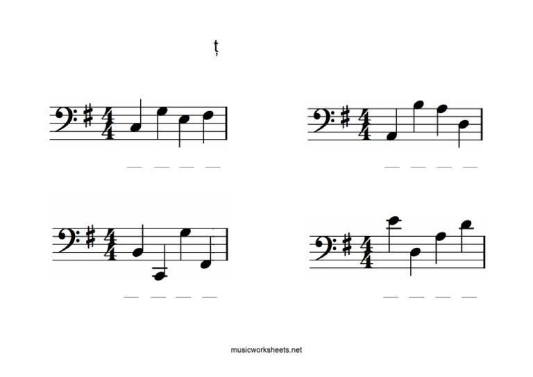 Denumirea Notelor Cheia Fa (1) .PNG | PDF