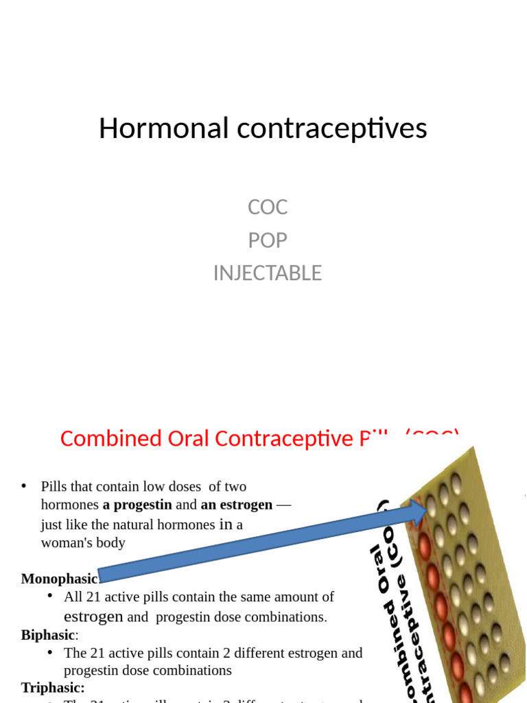 FP 4 Yr 2=Coc,Pop,Injectable | PDF | Combined Oral Contraceptive Pill ...