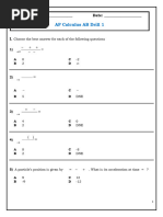 AP Calculus - Unit 2 Practice Exam | PDF | Derivative | Functions And ...