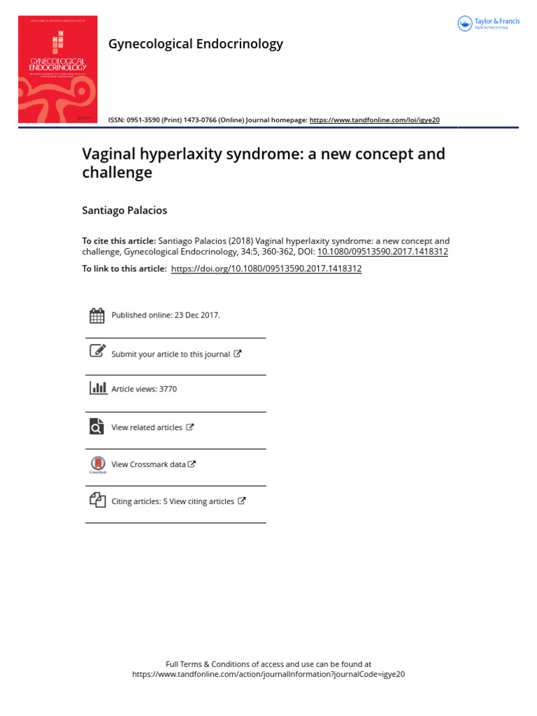 Vaginal Hyperlaxity Syndrome A New Concept and Challenge | PDF | Vagina ...