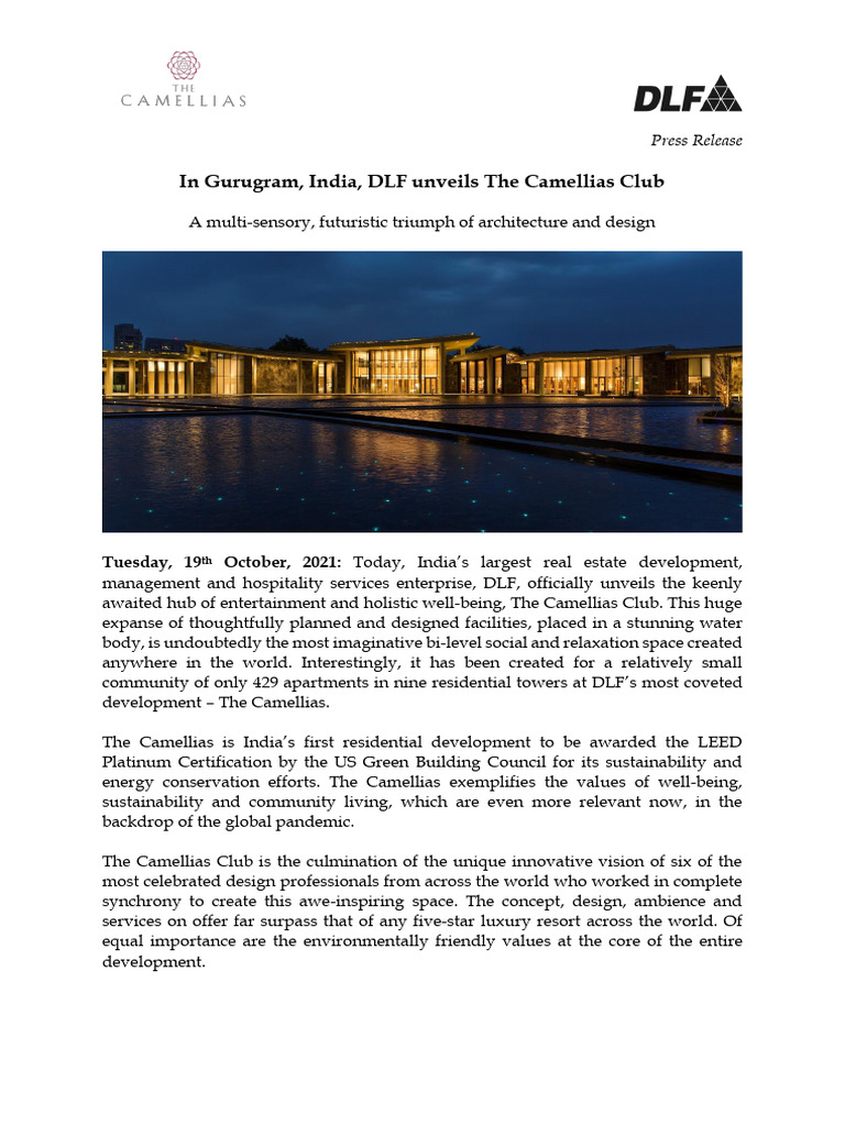 DLF_Press_Release_The_Camellias_Club | PDF