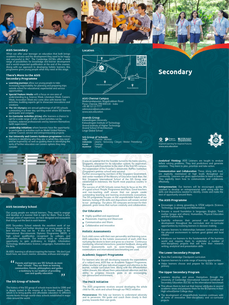 ASIS_secondary | PDF | Learning | Curriculum