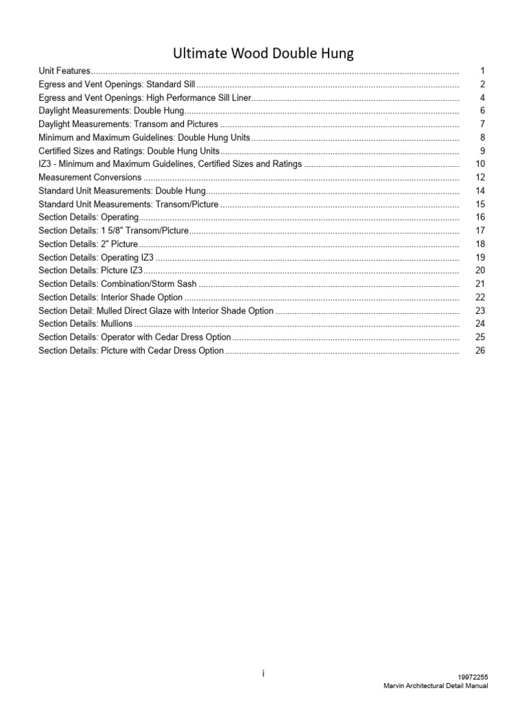 Marvin Double Hung Window Manual | PDF | Glass Art | Building Engineering