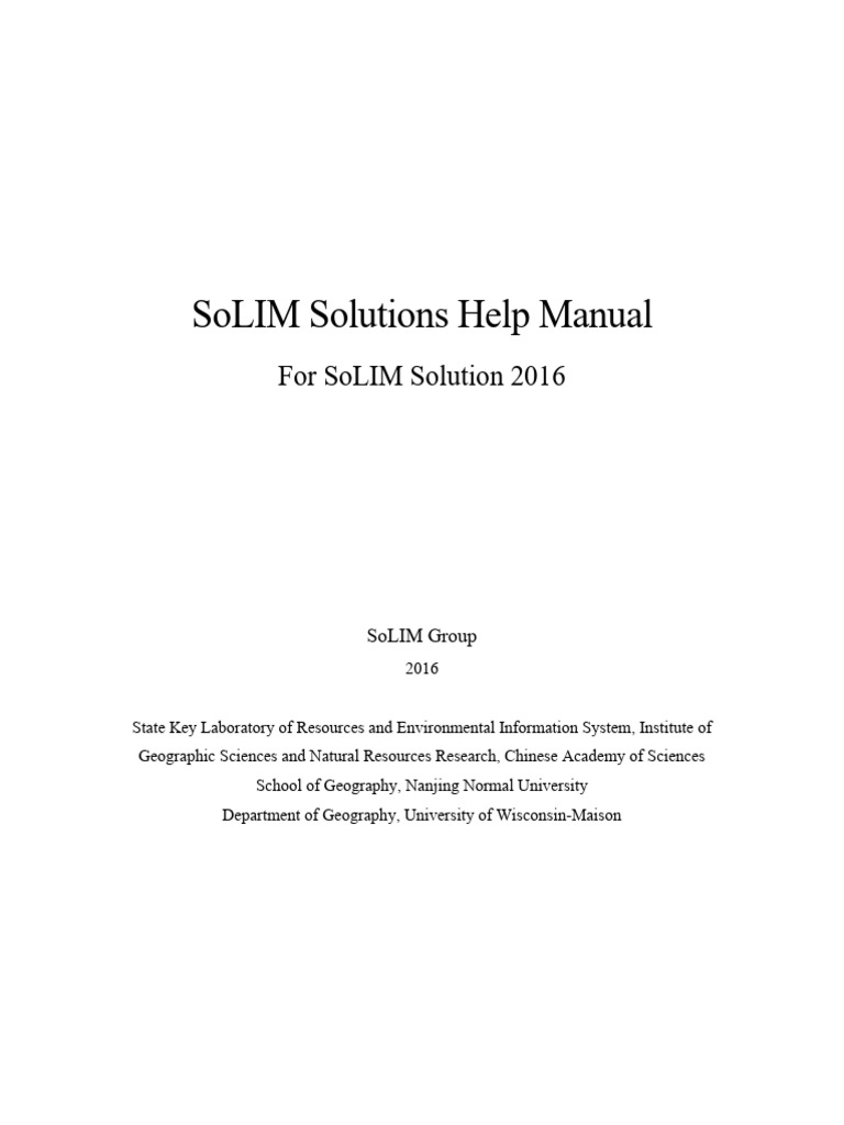 SoLIM Solutions Help Manual | PDF | Geographic Information System | Sampling (Statistics)