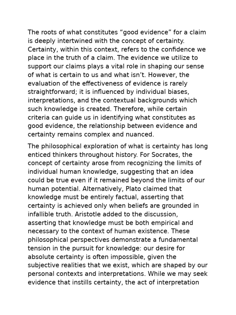 TOK Theme | PDF | Evidence | Knowledge