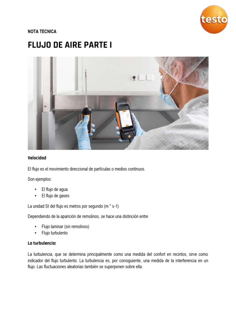 Medición y Tipos de Flujo de Aire | PDF | Turbulencia | Descarga ...