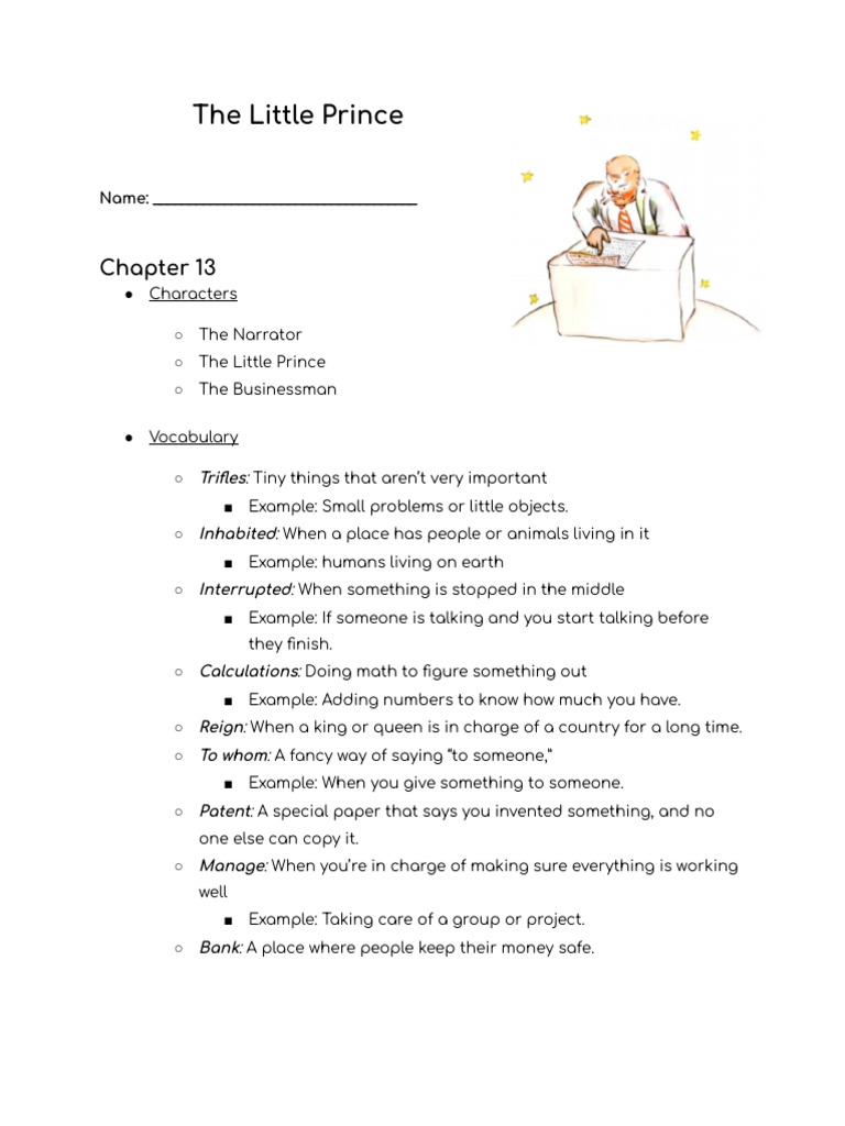 The Little Prince Questions | PDF | The Little Prince
