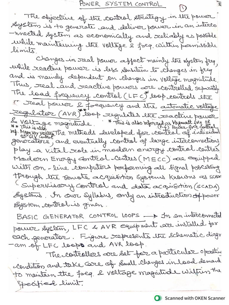 Power System Notes 3 | PDF