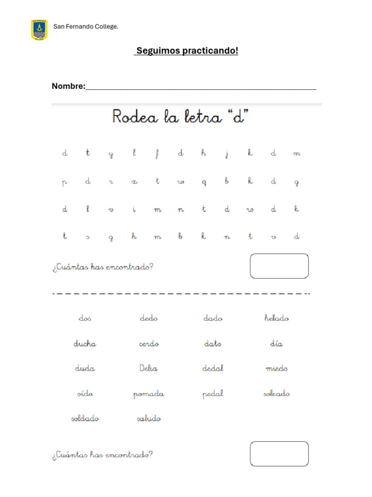 Practica Consonantes | PDF