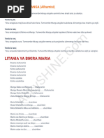 Pendo Kuu La Yesu Mamajusi Choir Lyrics | PDF