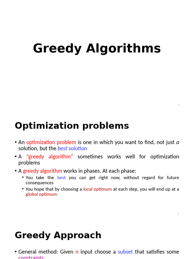 4-Greedy Algorithms | PDF | Mathematical Optimization | Computer Science